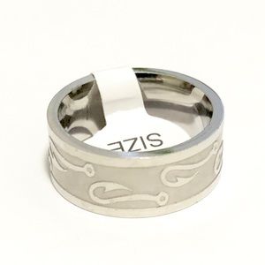 Jewelry | Mens Silver Toned Fishing Hook Ring Size 7 Mens | Poshmark
